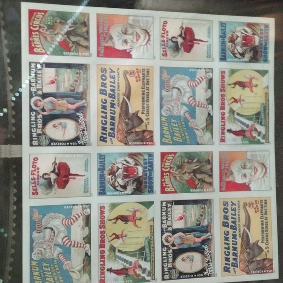 Art | Framed Ringling Brothers Barnum Bailey Circus Stamps | Poshmark